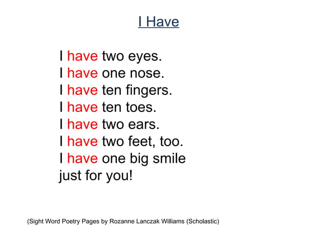 Teachn99 i+have+(have) | PPT