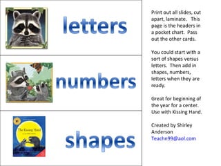 Teachn99 kh sort+letters,numbers,+shapes | PPT