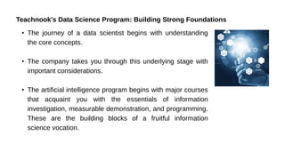 Teachnook - From Foundations to Innovation The Journey through Our Professional Data Science ...