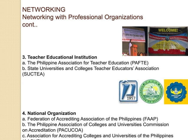 linkages and networking with organizations | PPTX | Professional School ...