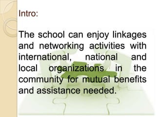 linkages and networking with organizations | PPTX