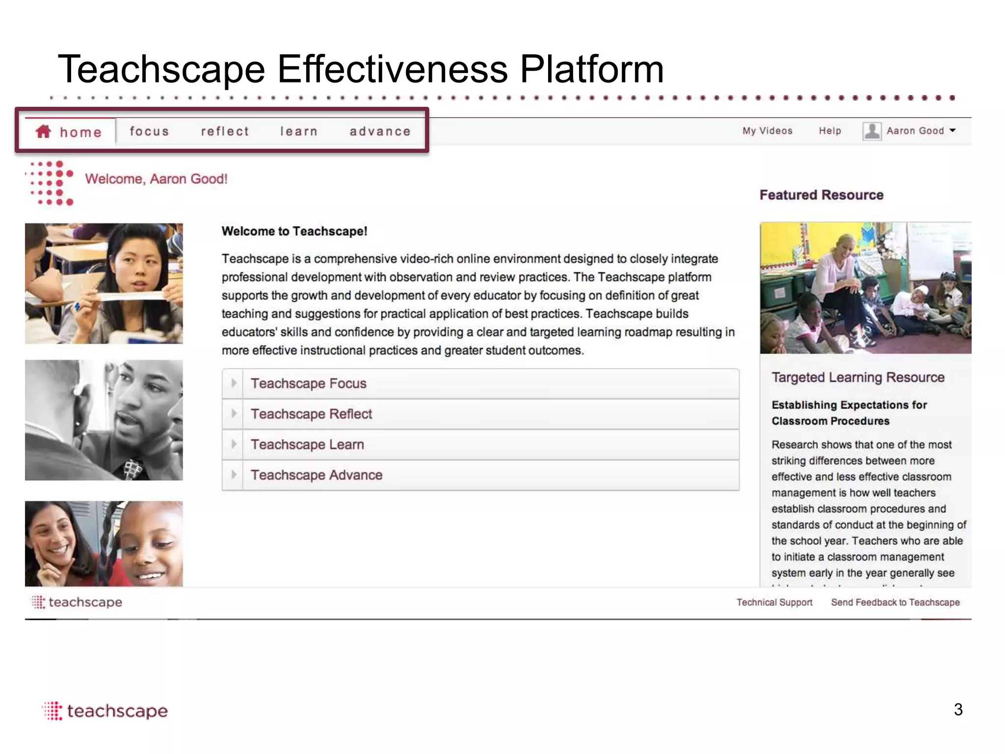 Teachscape walkthrough overview perry | PPTX