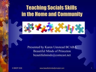 Teach Social Skills Home Community 08 | PPT
