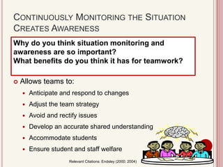 TEACH Teamwork Situation Monitoring - Module 3 | PPTX