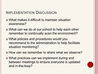 TEACH Teamwork Situation Monitoring - Module 3 | PPTX