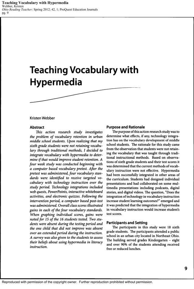 Teach vocab with hypermedia | PDF