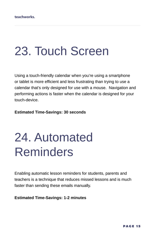 Teachworks educators guide to efficient scheduling | PDF