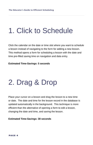 Teachworks educators guide to efficient scheduling | PDF