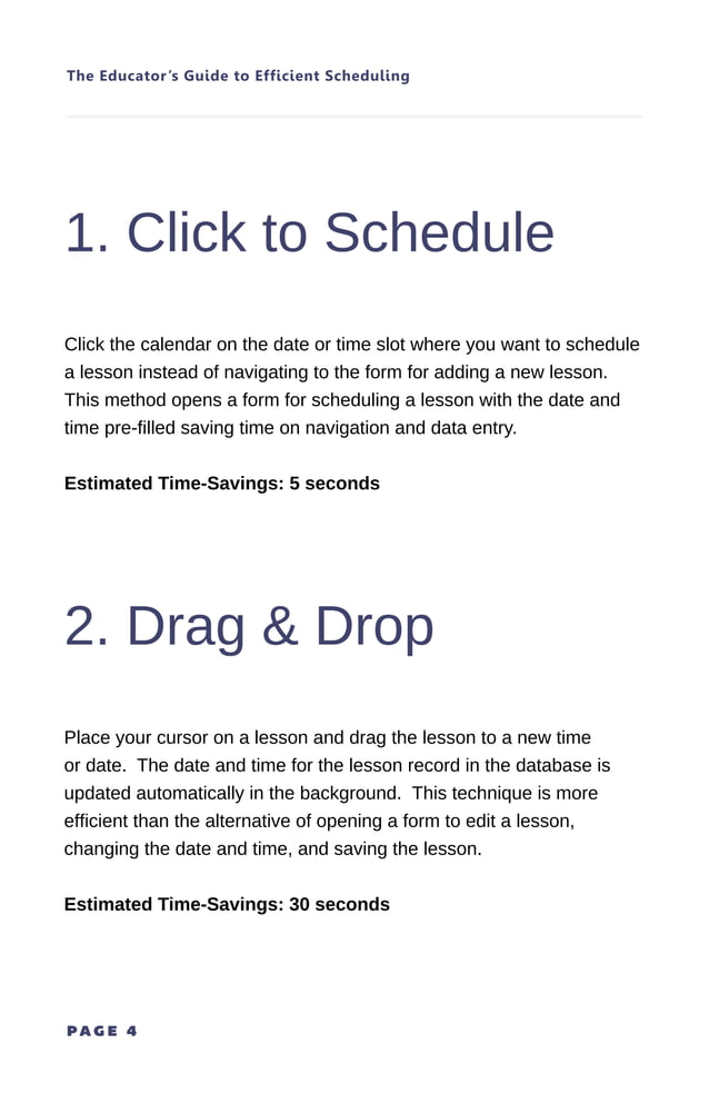 Teachworks educators guide to efficient scheduling | PDF