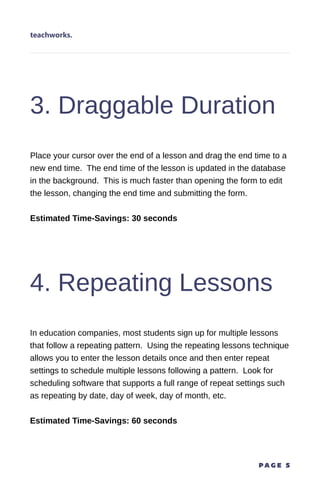 Teachworks educators guide to efficient scheduling | PDF
