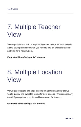 Teachworks educators guide to efficient scheduling | PDF