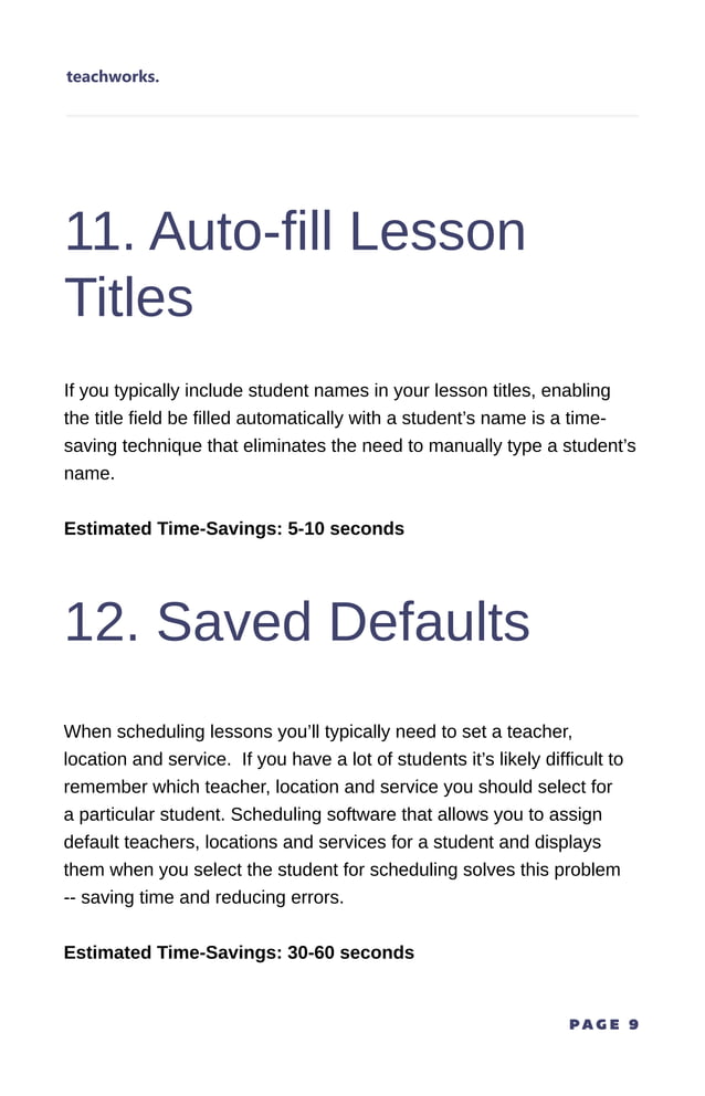 Teachworks educators guide to efficient scheduling | PDF