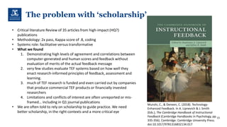 Technology-enhanced assessment and feedback: What should (and shouldn’t) we be doing? | PPT