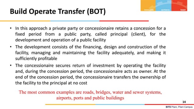 Analytical Comparison between BOT,BOOT and PPP Projects | PDF
