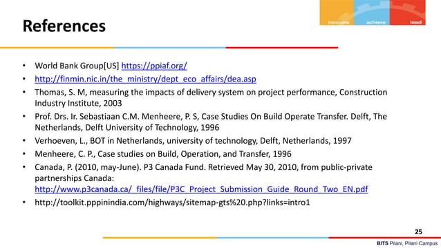 Analytical Comparison between BOT,BOOT and PPP Projects | PDF