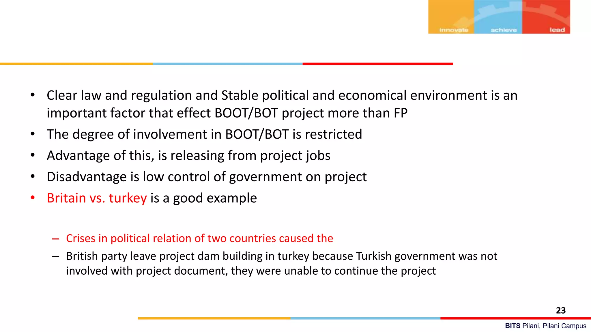 Analytical comparision of BOT,BOOT and PPP models | PPTX