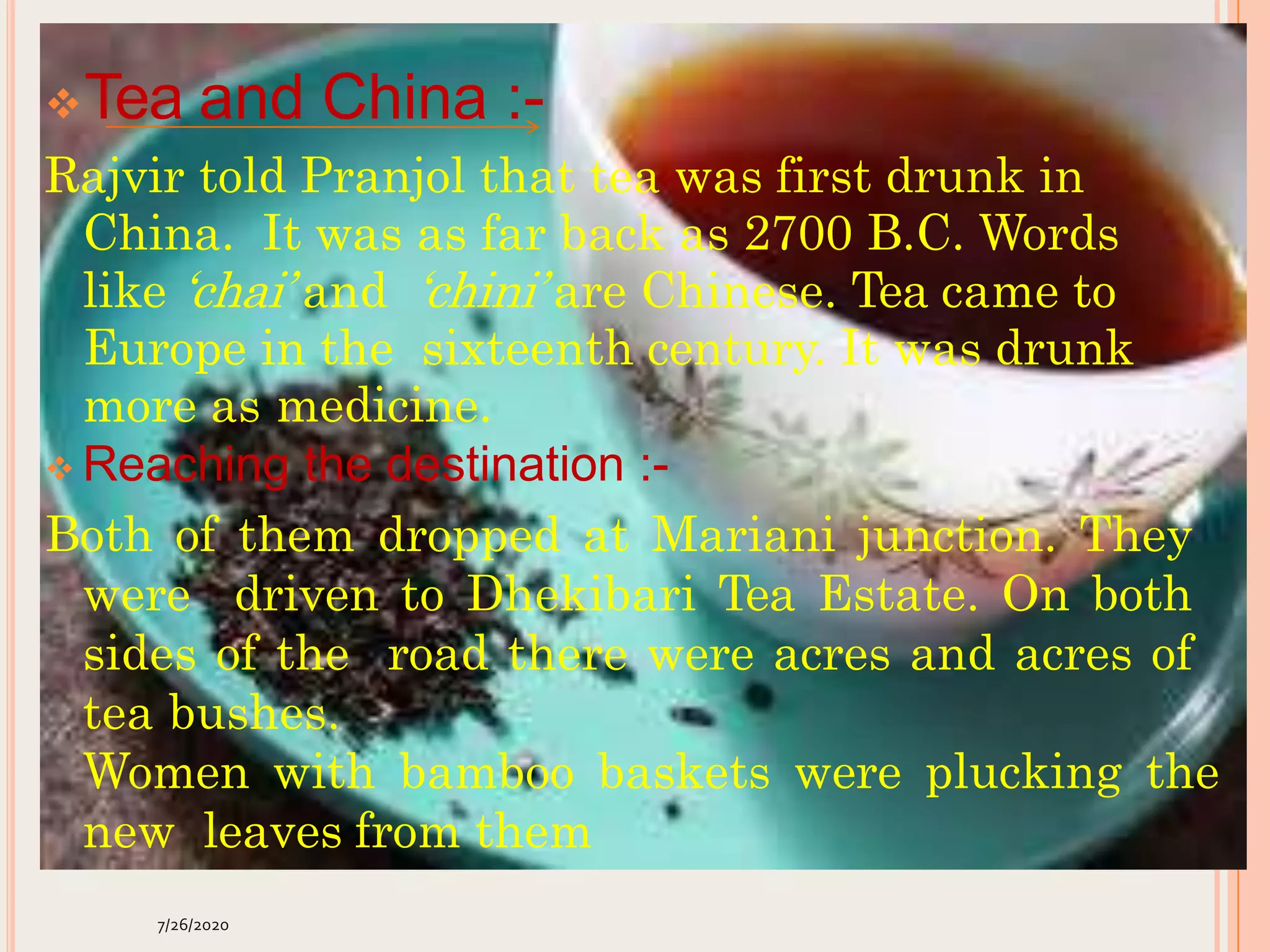 Tea from assam | PPTX