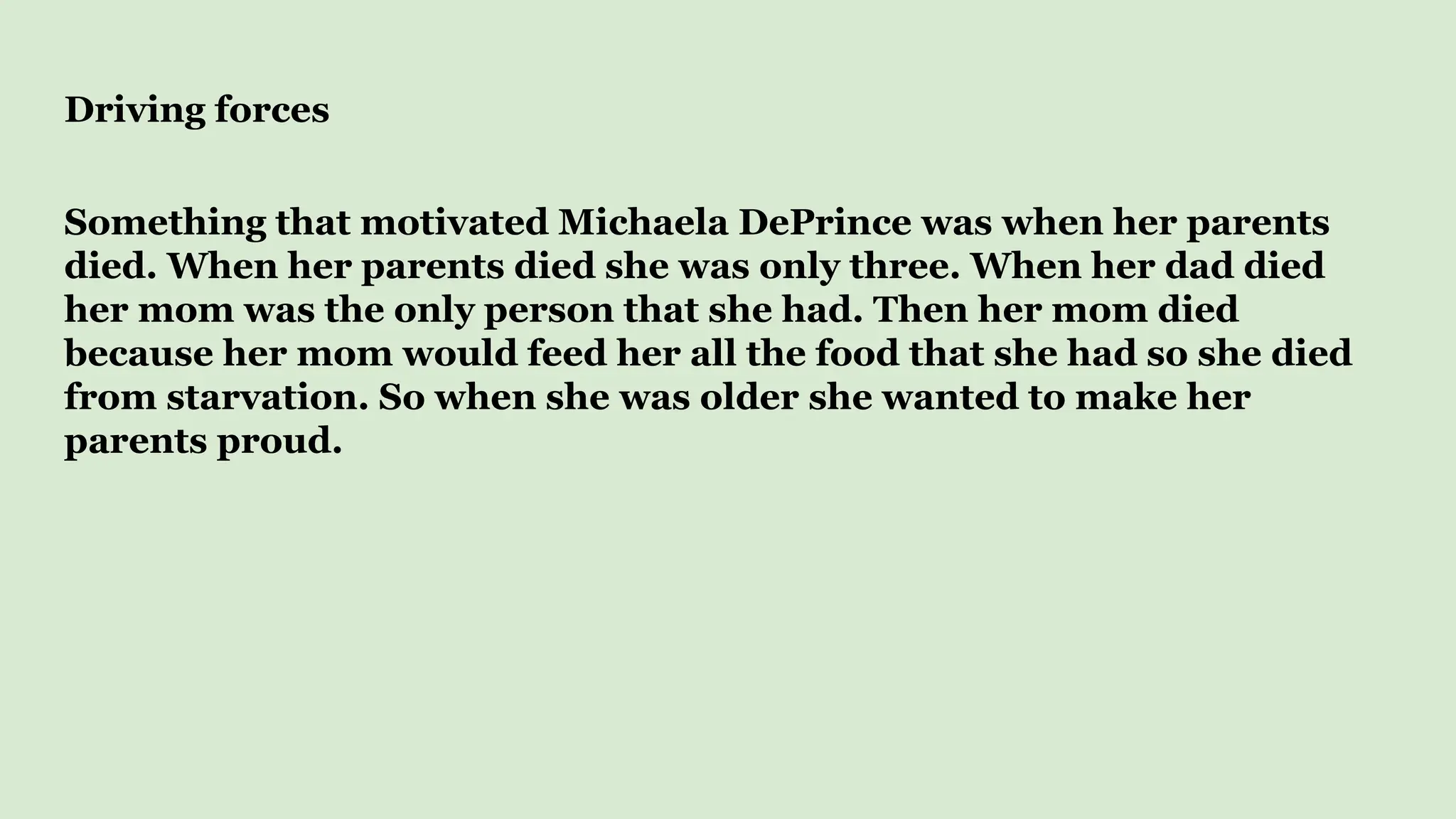 Michaela DePrince Hall of Heroes Presentation | PPTX