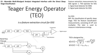 Teager energy operator (teo) | PPTX