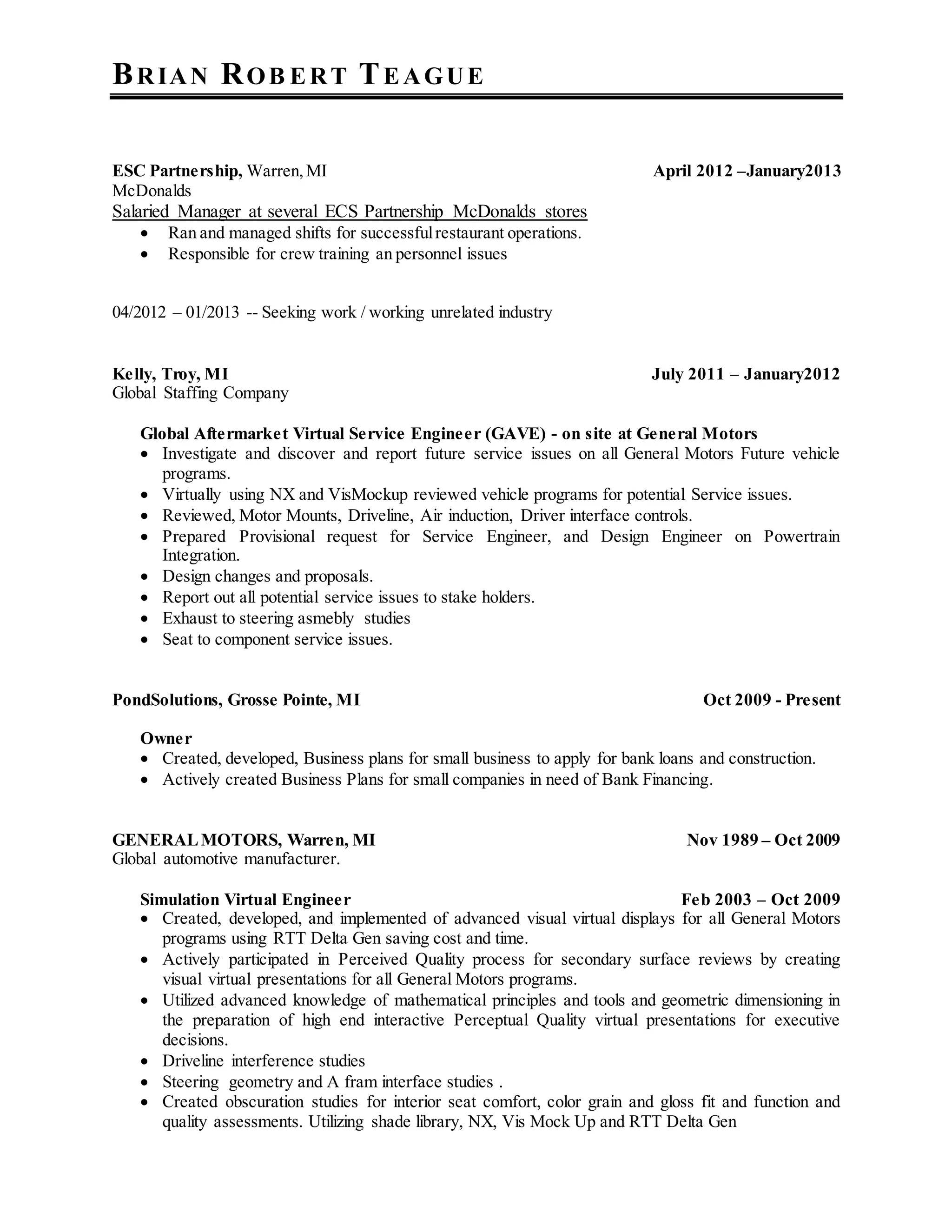 Resent Resume | PDF