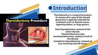 Thyroidectomy for health care students and medical | PPTX