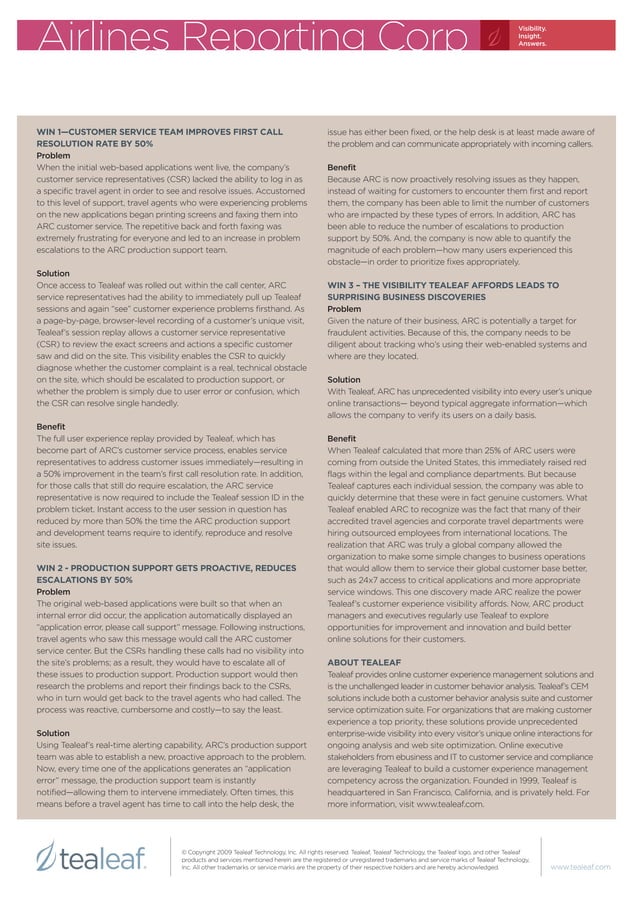 ARC Case Study | PDF | Aviation Industry | Industries