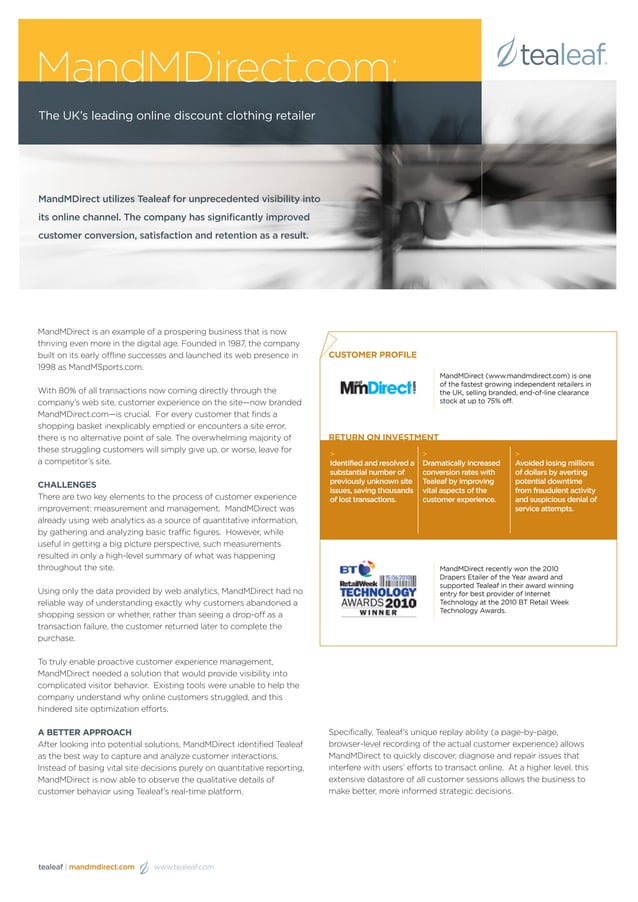 MandM Direct Case Study | PDF