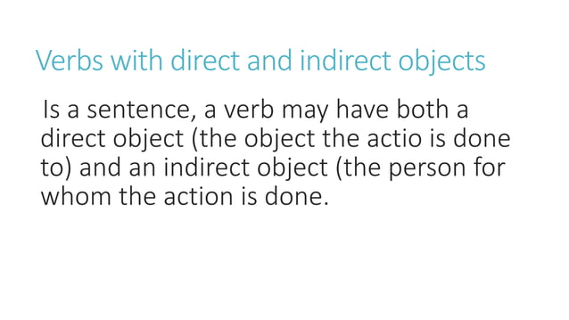 Direct and Indirect object | PPT