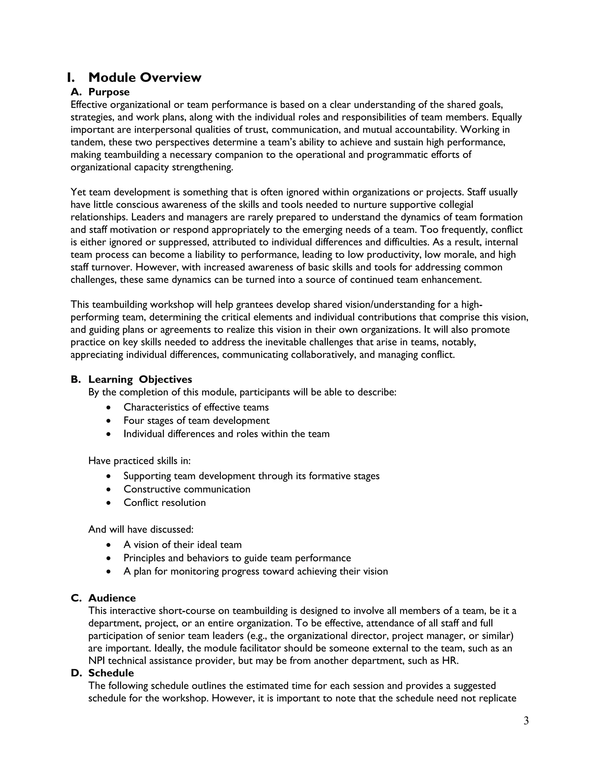 Team building-module-facilitators-guide | PDF