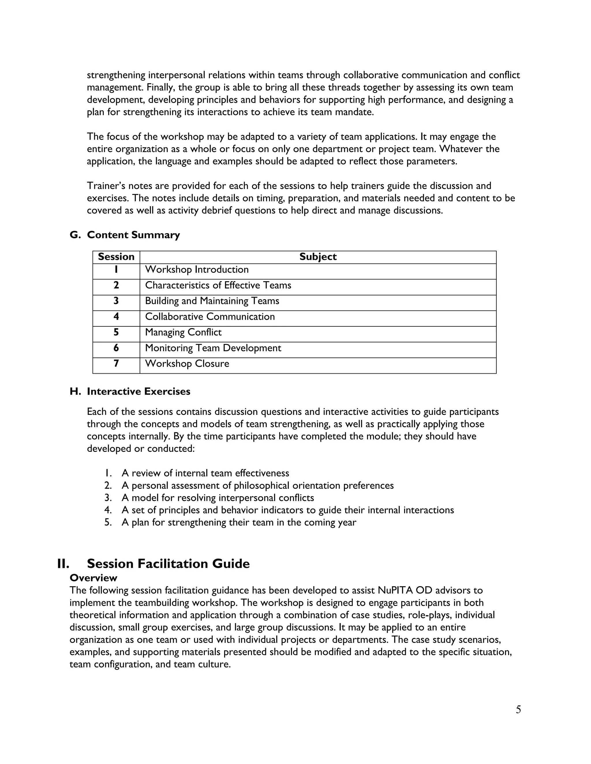 Team building-module-facilitators-guide | PDF