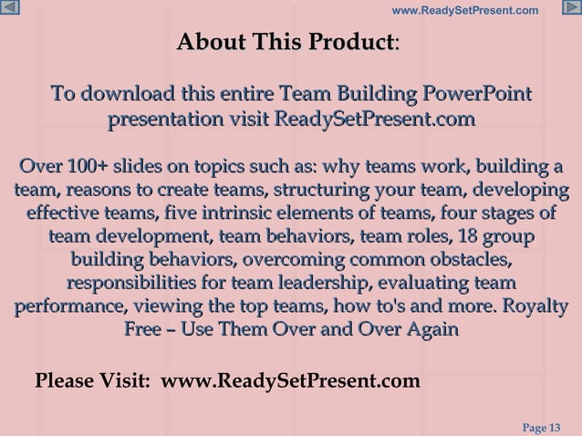 TEAM BUILDING POWERPOINT | PPT