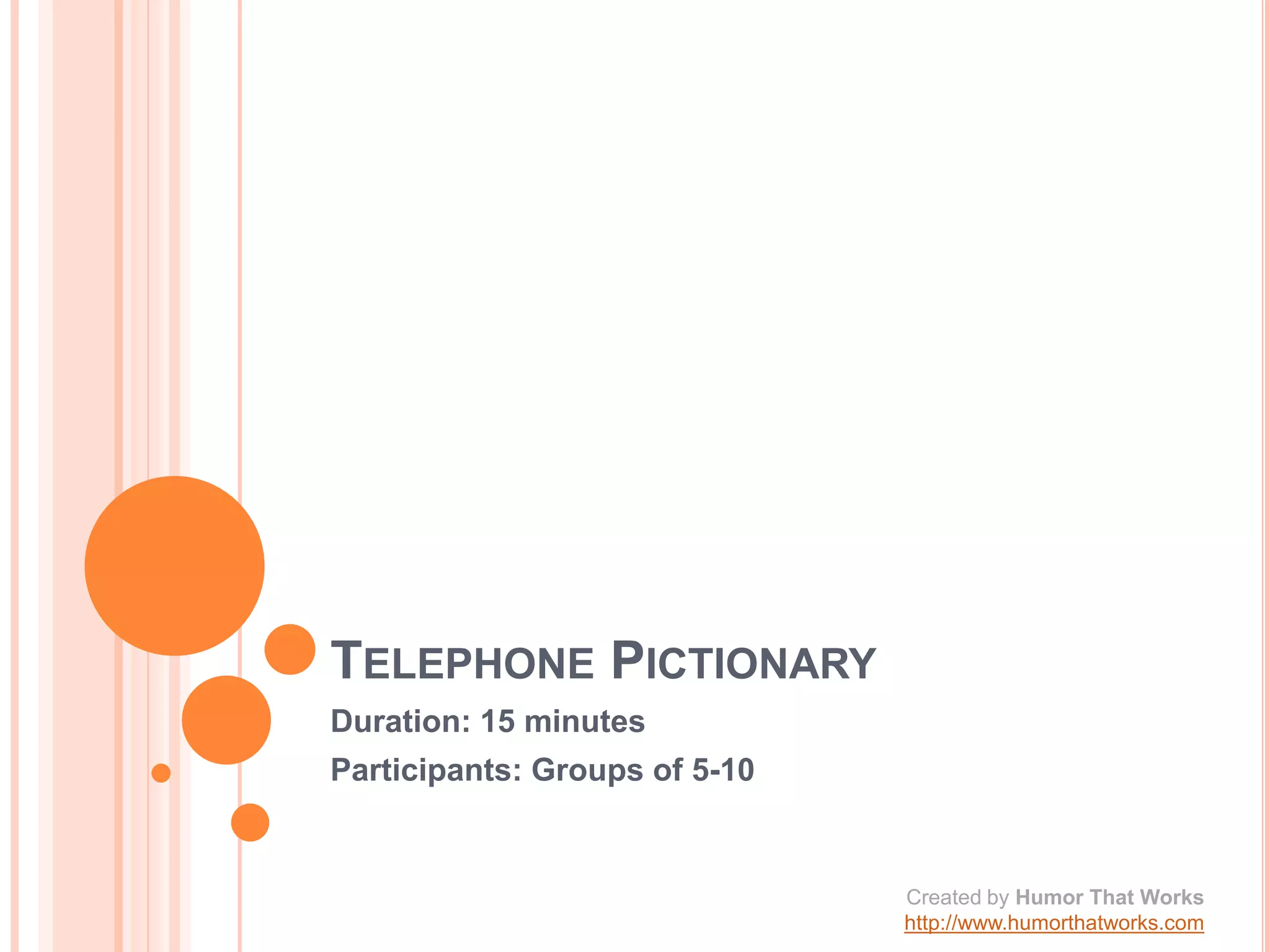 Team Building - Telephone Pictionary | PPTX