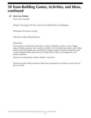 Team building games,activities and ideas | PDF