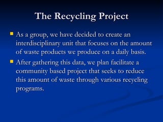 Team C Recycles | PPT