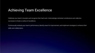 Team Dynamics: A Journey to Excellence | PPTX