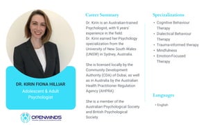 OPENMINDS Psychiatry , Counselling & Neuroscience Centre , Dubai | PPT