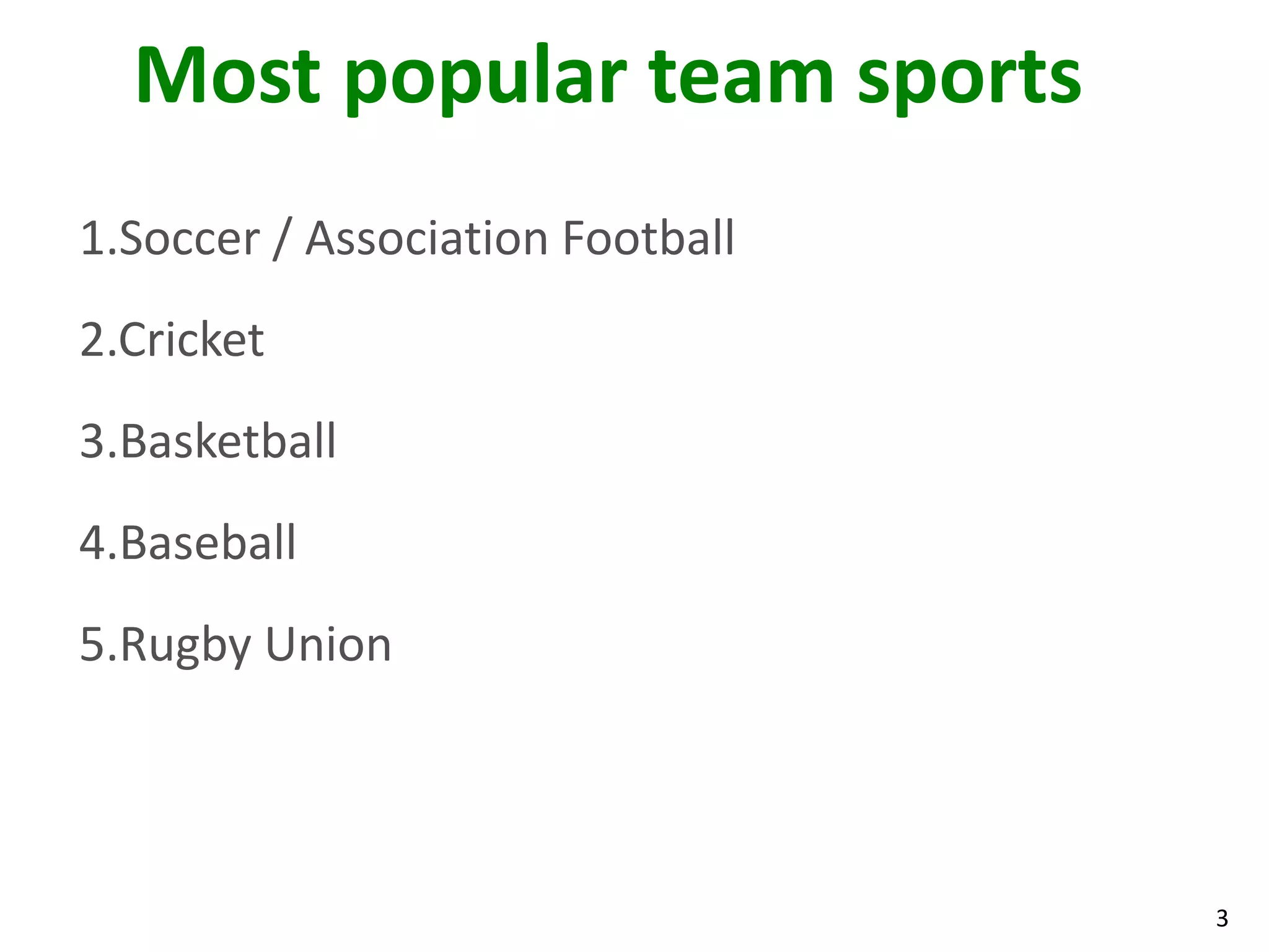 Team Sports | PPTX