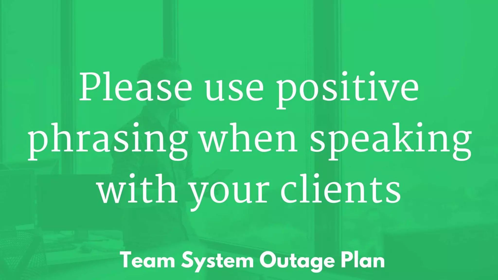 Team System Outage Plan | PPT