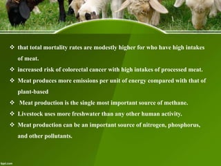 Meat consumption, health, and the environment. | PPTX