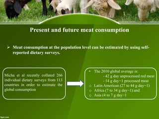 Meat consumption, health, and the environment. | PPTX
