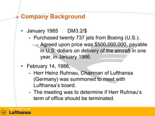 Lufthansa Case Study Presentation MBA | PPTX
