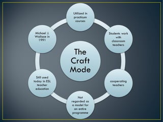 the craft model and applied science model,teacher professional ...