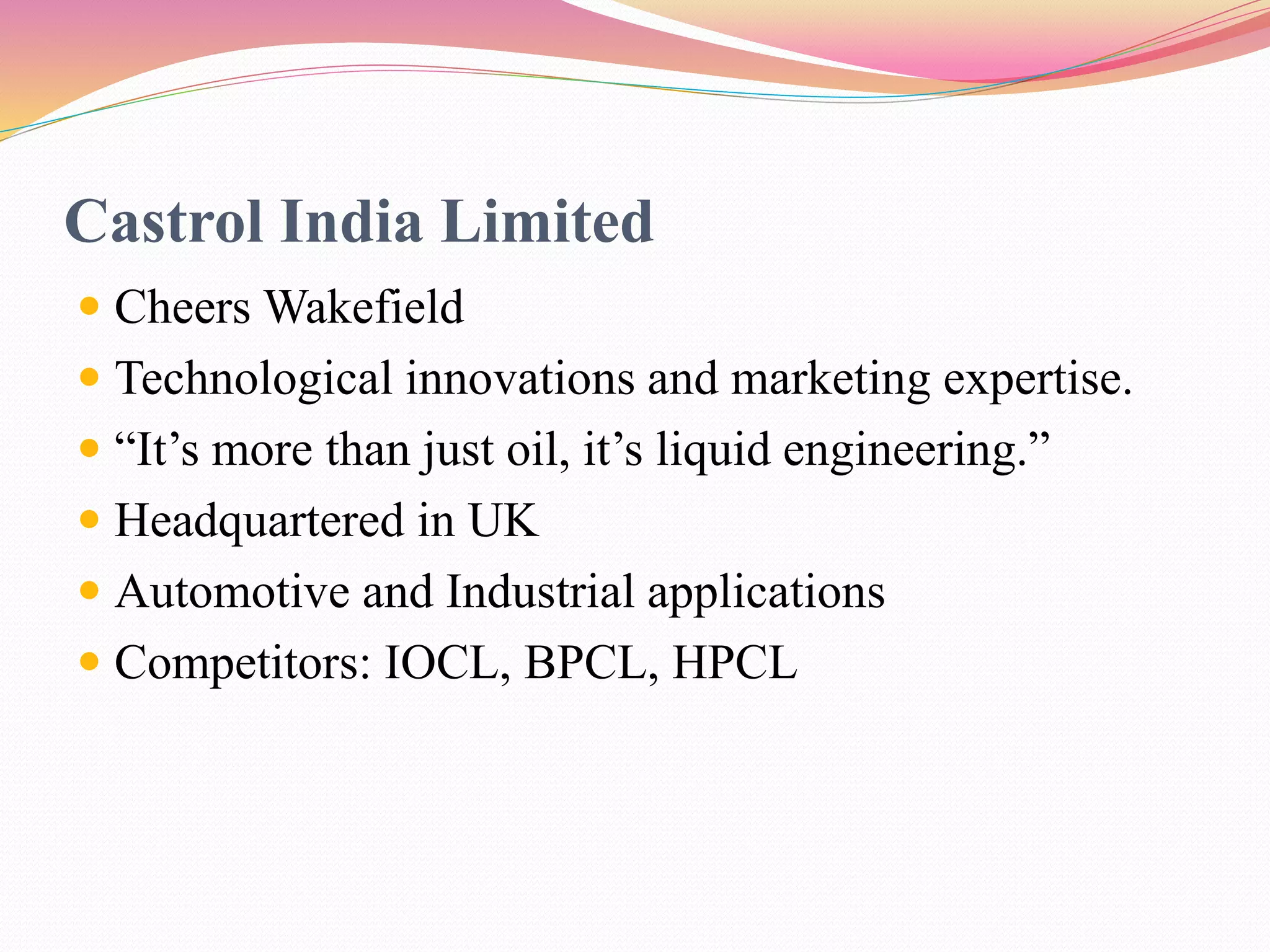 castrol india limited innovative distribution channel | PPTX
