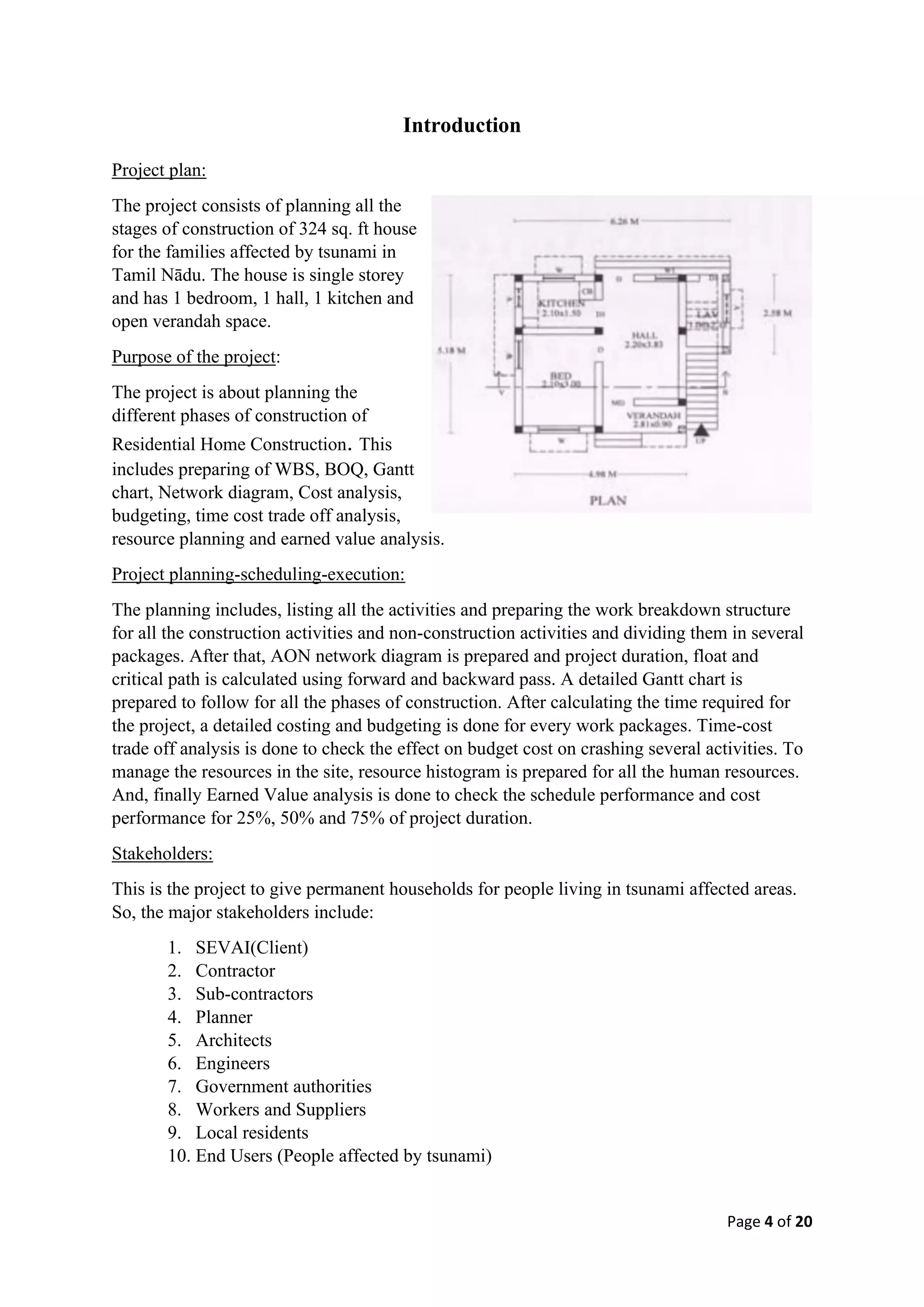 Project Report on House Construction under PMAY | PDF