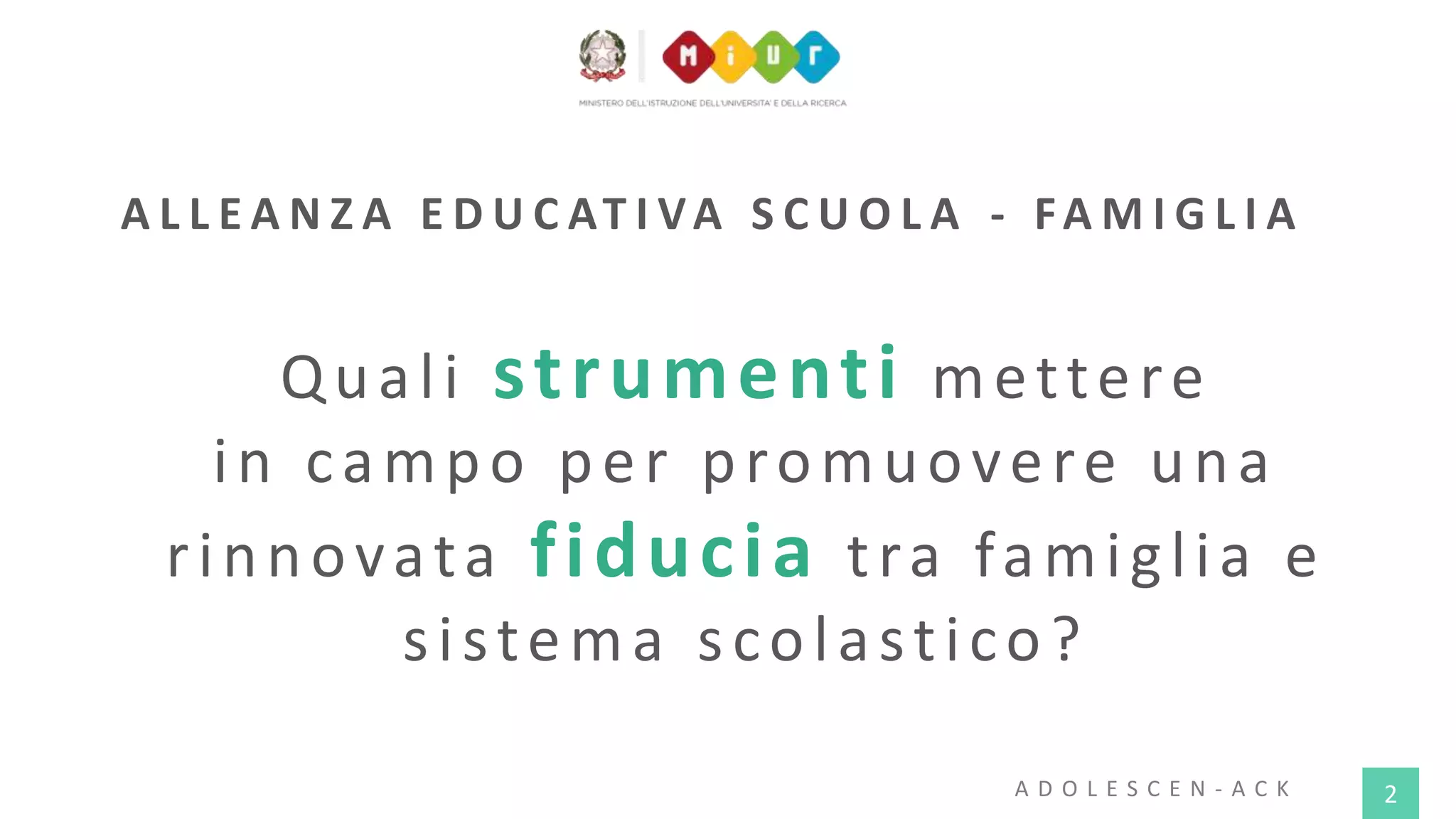Alleanza educativa Scuola-Famiglia | PPTX