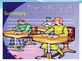 Team 1 model for_classroom_management (1) | PPTX