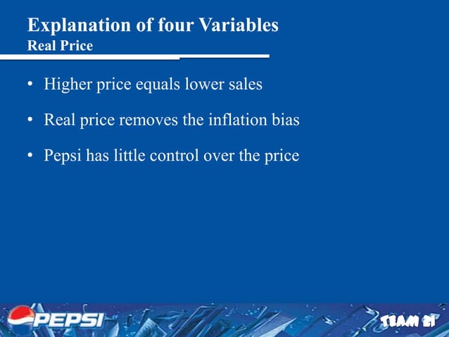 MBA Team Pepsi US Carbonated Soft Drink Sales Forecast | PPT