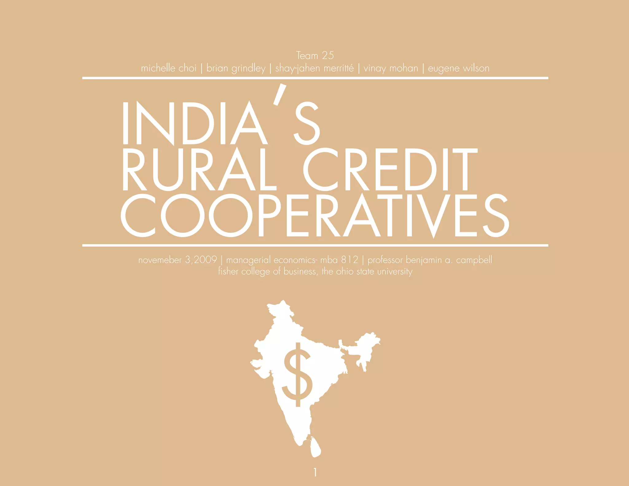 India's Rural Credit Cooperatives Presentation | PPT