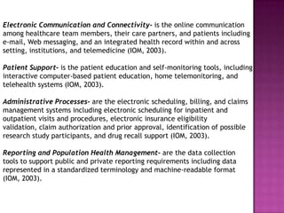 Computer Information Systems and the Electronic Health Record | PPT