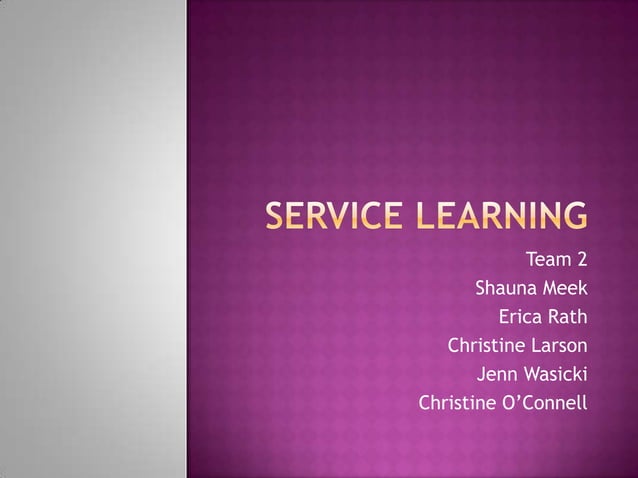 Service Learning Presentation | PPTX